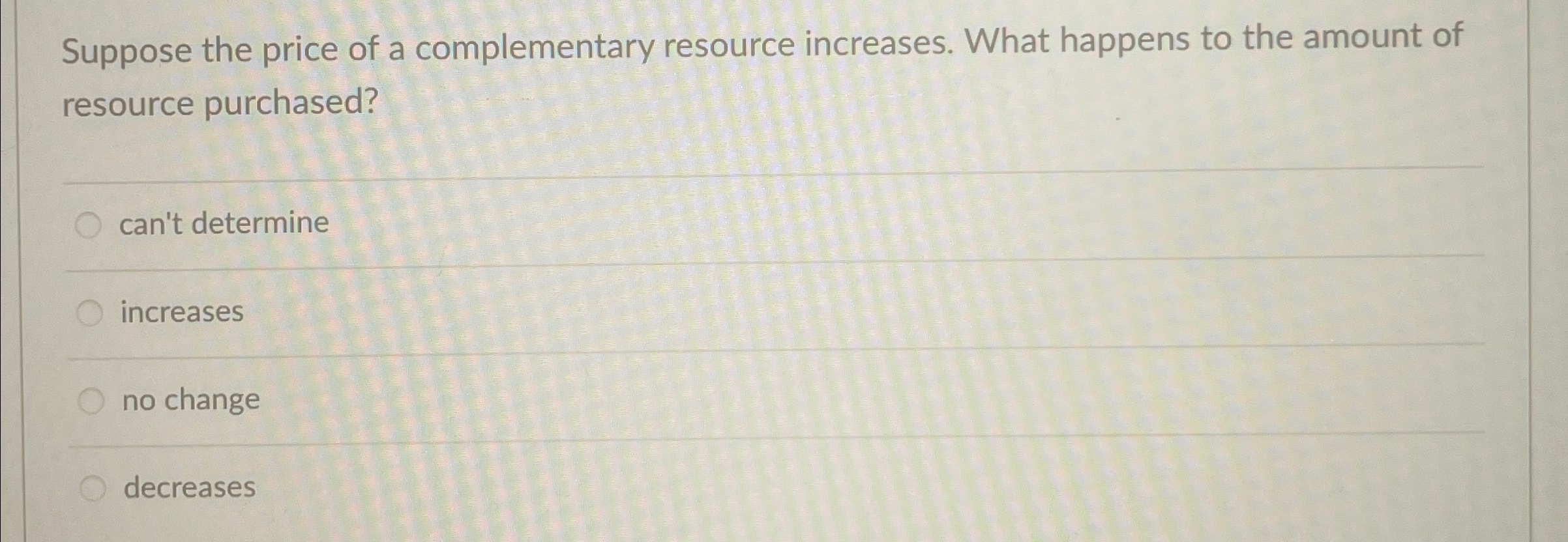 Solved Suppose the price of a complementary resource | Chegg.com