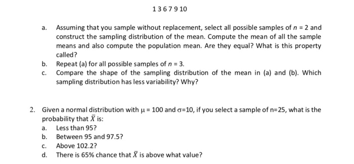 Solved 136 7 9 10 a. Assuming that you sample without | Chegg.com