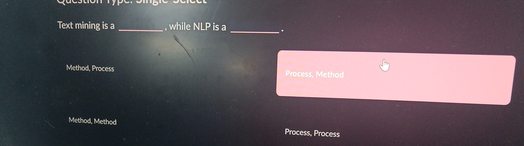 Solved Text mining is a q, , ﻿while NLP is a q, .Method, | Chegg.com