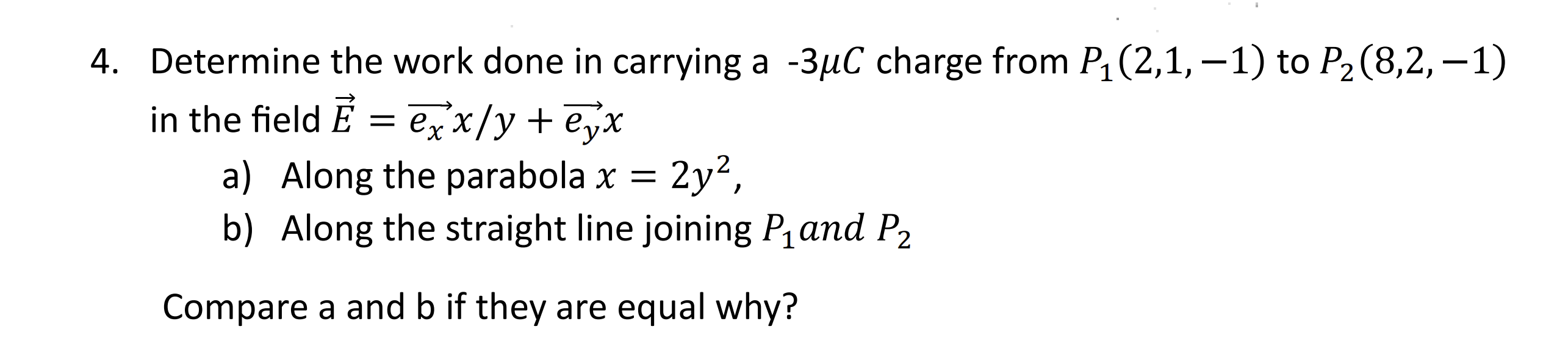 Solved Determine the work done in carrying a -3μC ﻿charge | Chegg.com