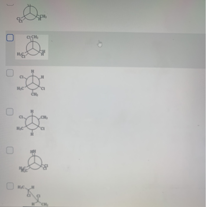 Solved Which of the following structures represent MESO | Chegg.com