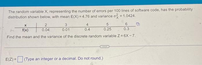 Solved The random variable X, representing the number of | Chegg.com