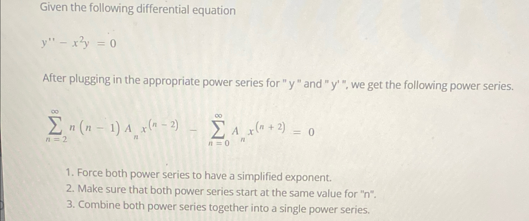 Given the following differential | Chegg.com