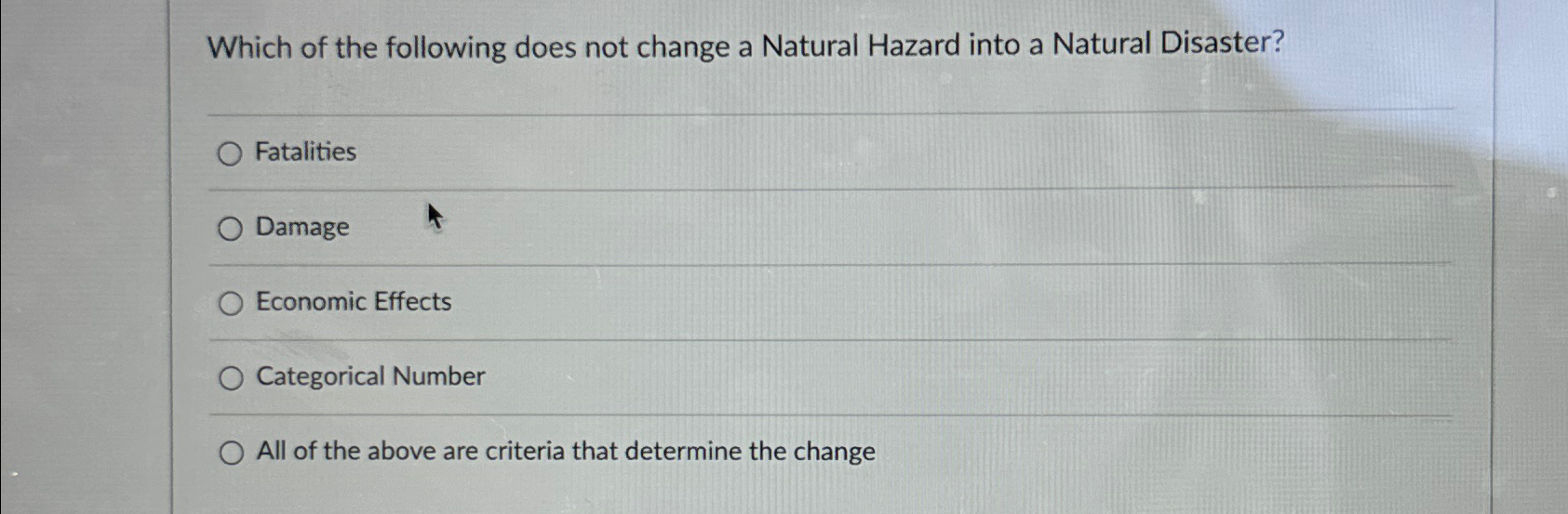 Solved Which of the following does not change a Natural | Chegg.com