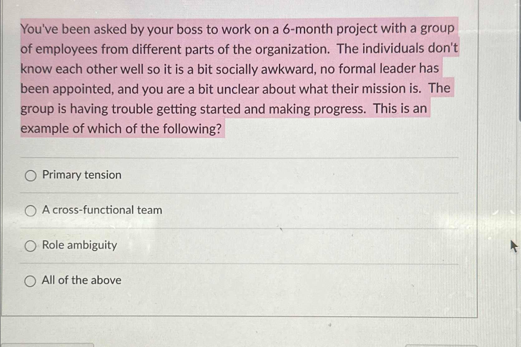 Solved You've been asked by your boss to work on a 6-month | Chegg.com