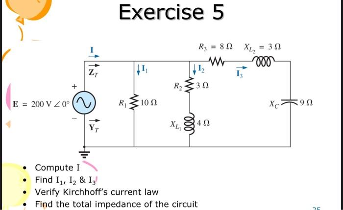 Solved Exercise 5 - Compute I - Find I1,I2&I3 - Verify | Chegg.com
