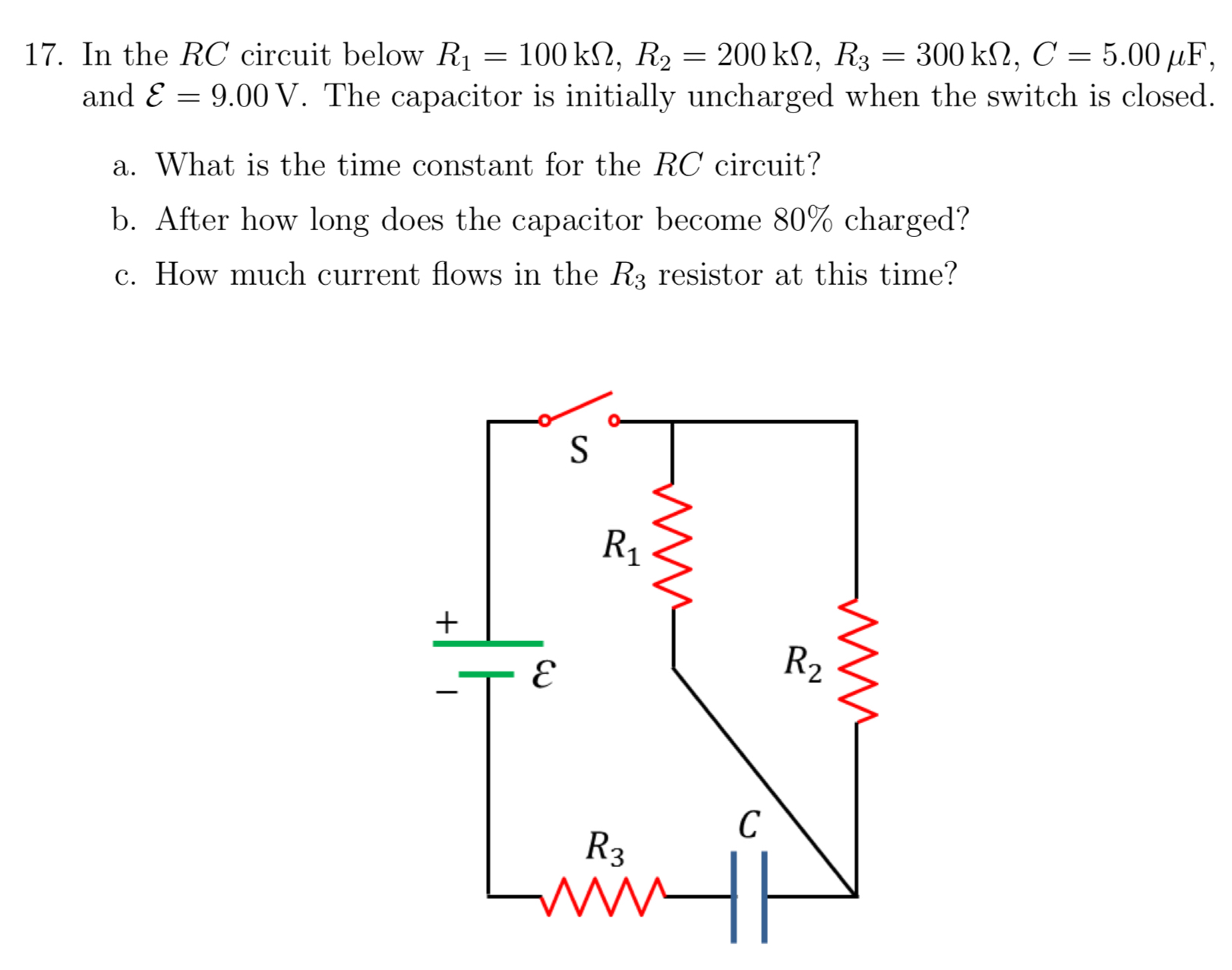 Solved In the RC ﻿circuit below | Chegg.com