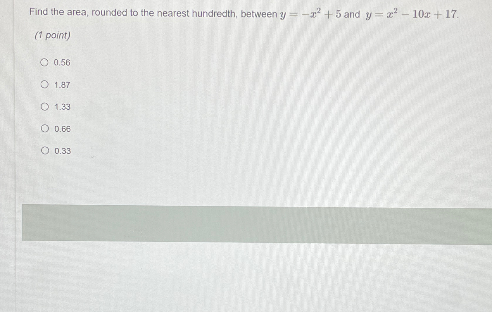 Solved Find the area, rounded to the nearest hundredth, | Chegg.com