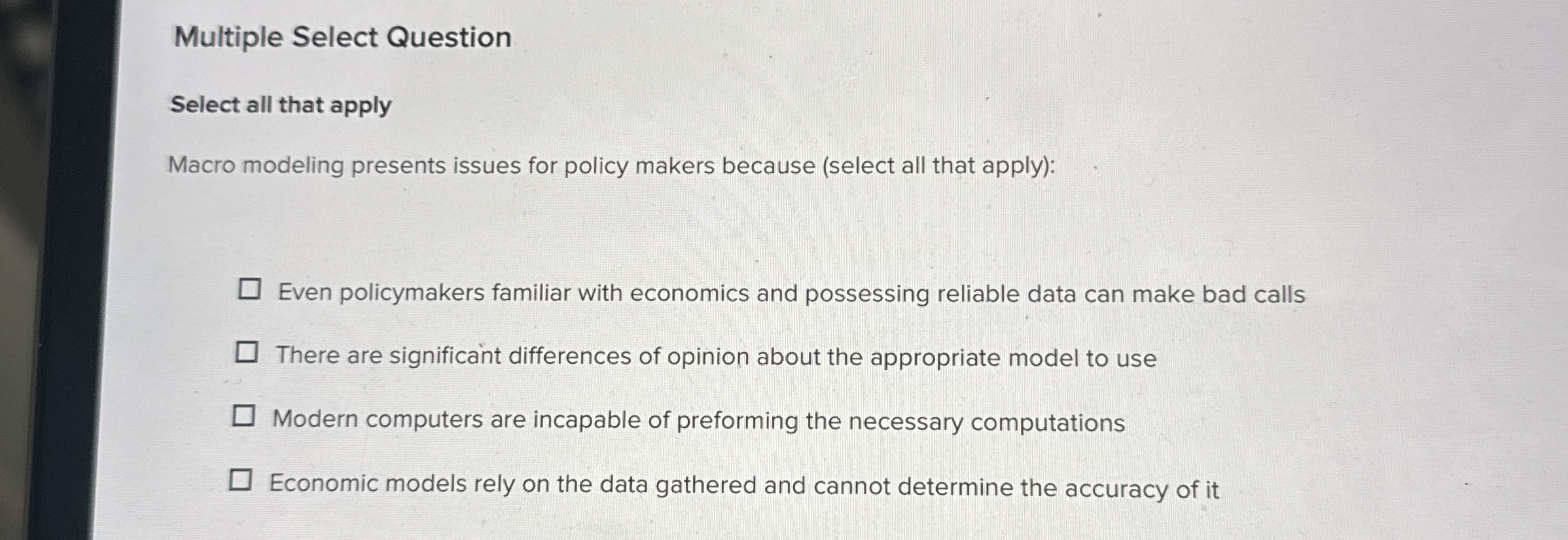 Solved Multiple Select QuestionSelect all that applyMacro | Chegg.com