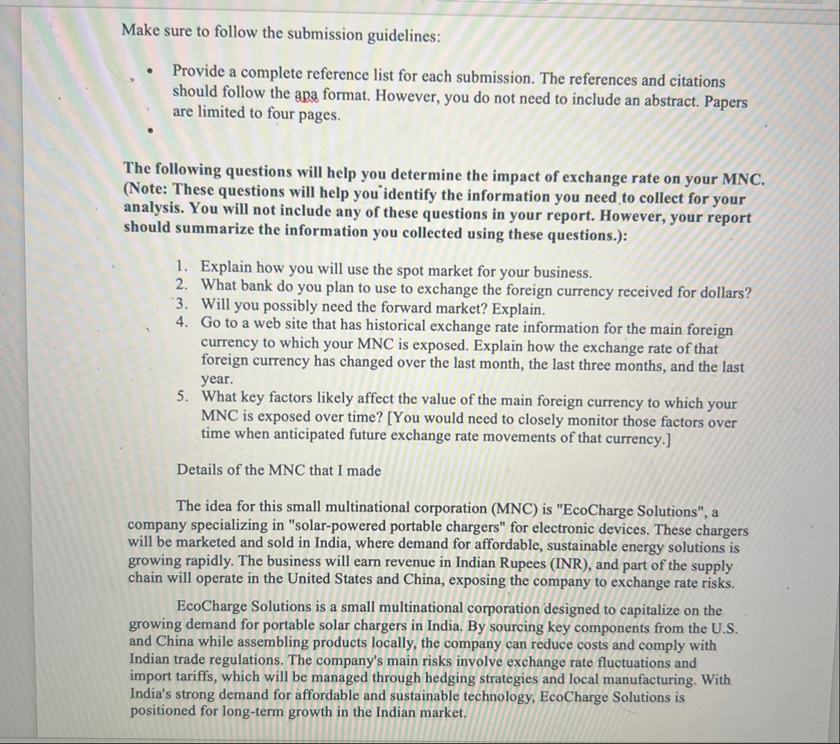 Make sure to follow the submission guidelines:Provide | Chegg.com