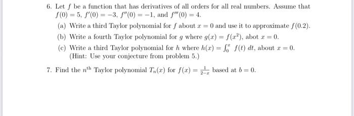 Solved 1. Find a formula for the nth derivative of each | Chegg.com