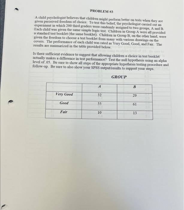 Solved problem 3 spss packeti just need an spss graph for | Chegg.com