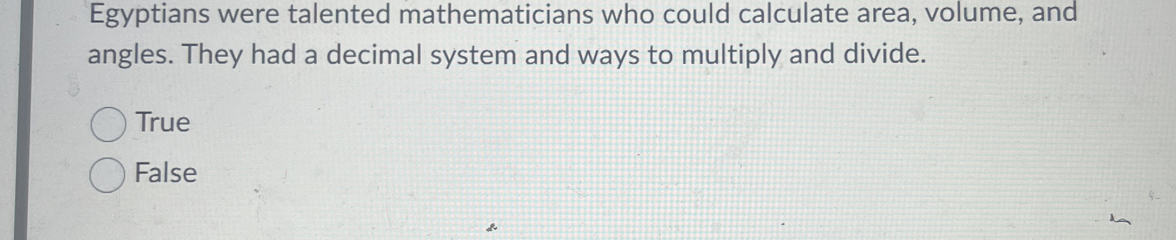 Solved Egyptians were talented mathematicians who could | Chegg.com