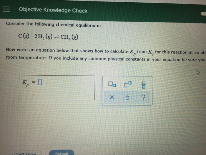Solved = Objective Knowledge Check Consider the following | Chegg.com