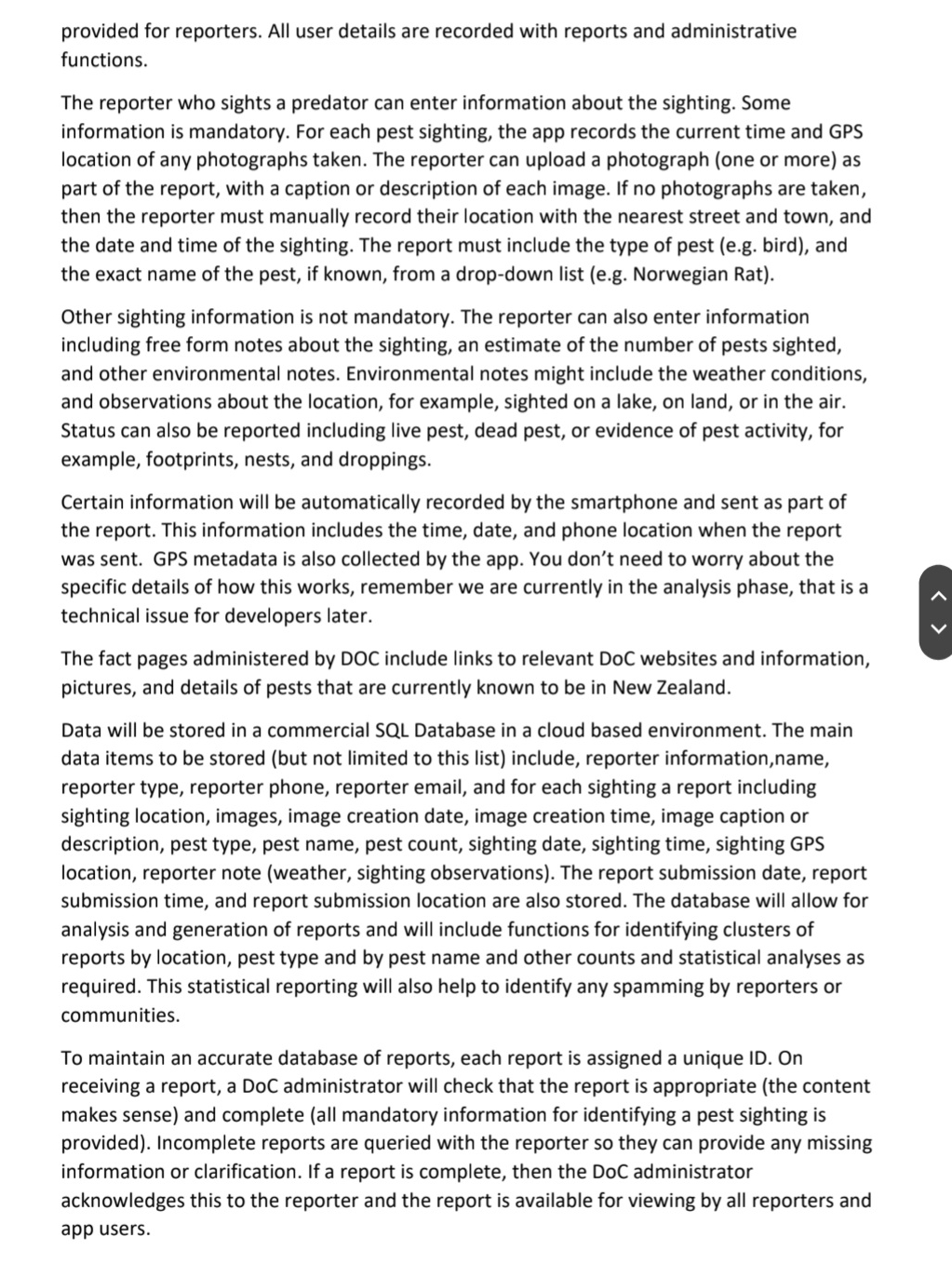 Solved Deliverables Produce a partial system specification | Chegg.com