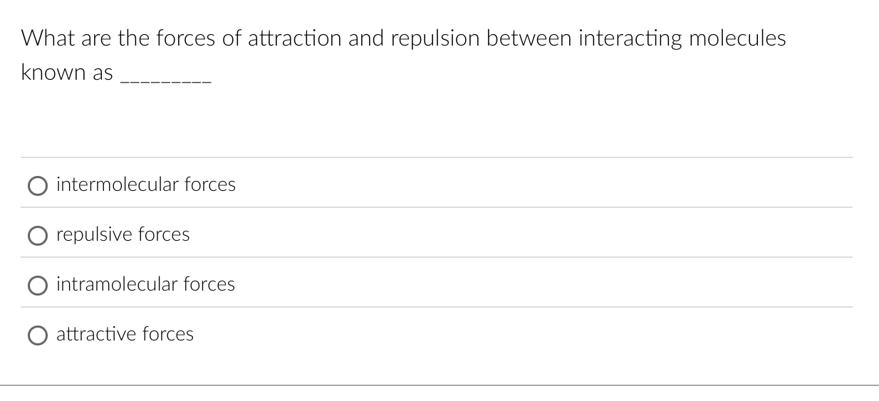 Solved What are the forces of attraction and repulsion | Chegg.com
