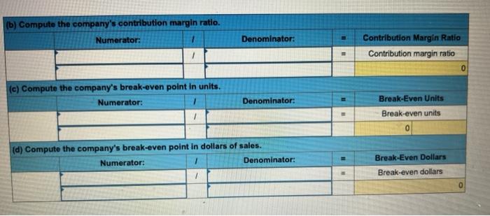 Solved Exercise 18-9 (Algo) Contribution margin and | Chegg.com Solved Exercise 18-9 (Algo) Contribution margin and | Chegg.com
