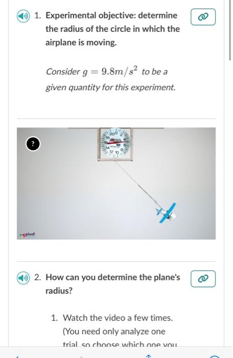 Solved Derive an expression for the plane's radius in terms | Chegg.com