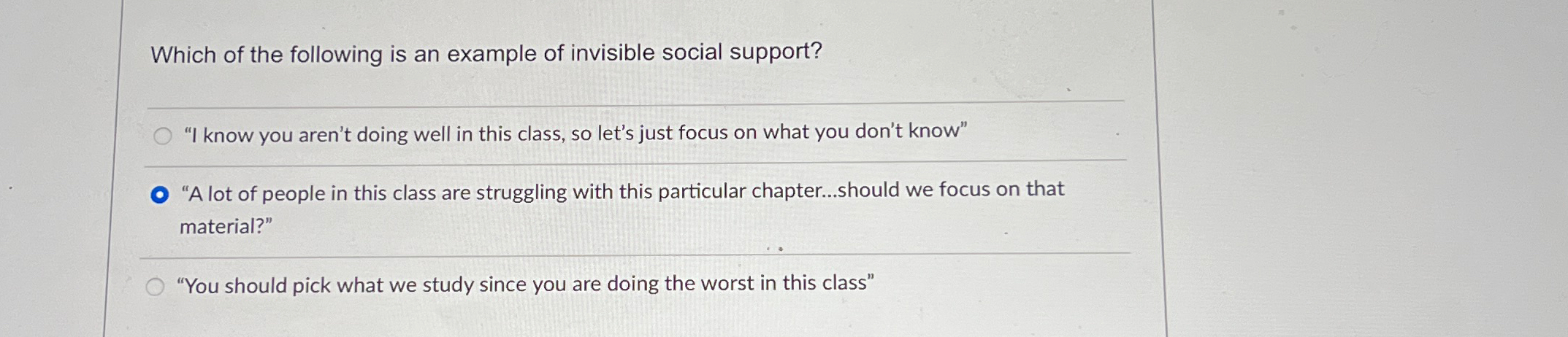 Solved Which of the following is an example of invisible | Chegg.com