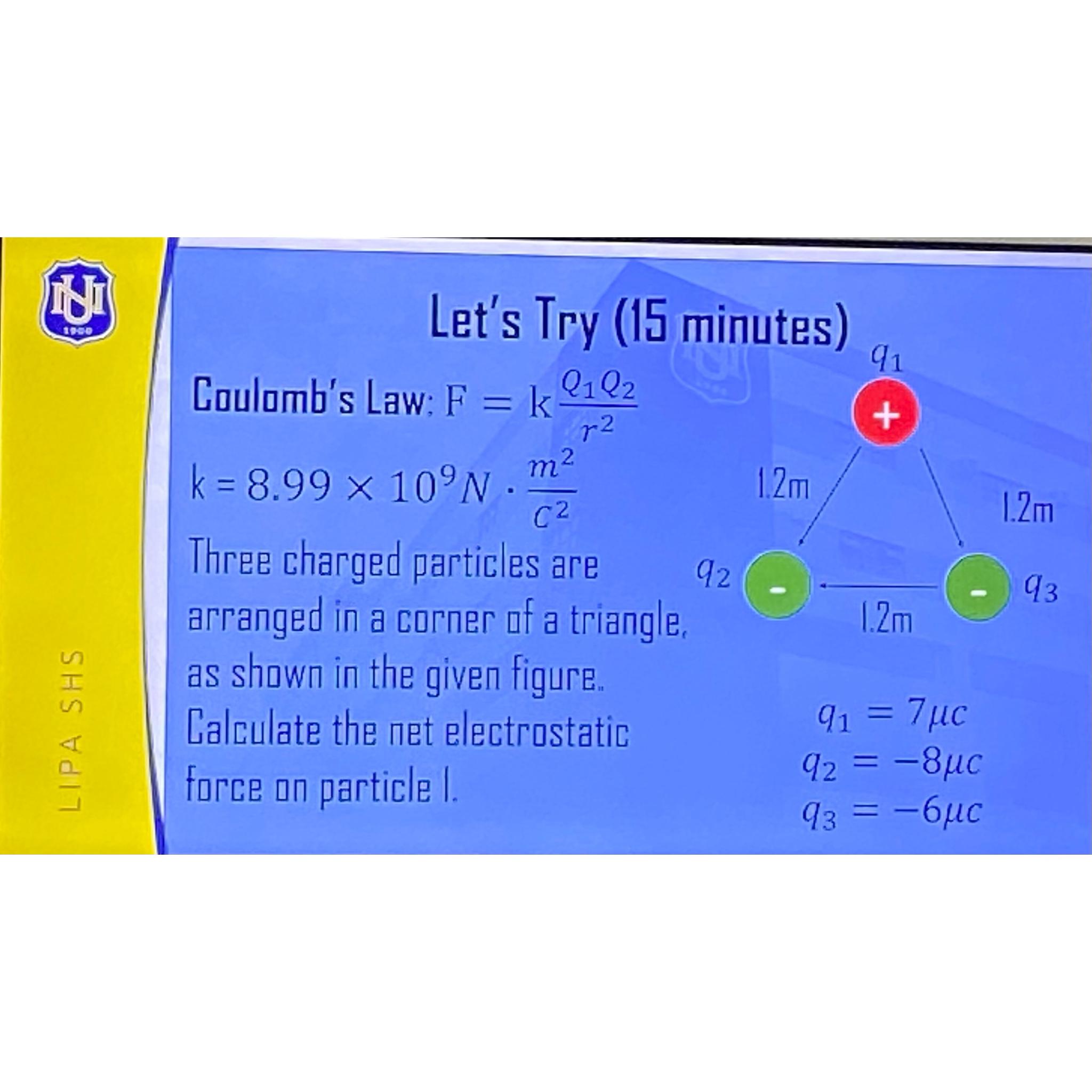 Solved Let's Try (15 ﻿nCoulamb's Law: | Chegg.com