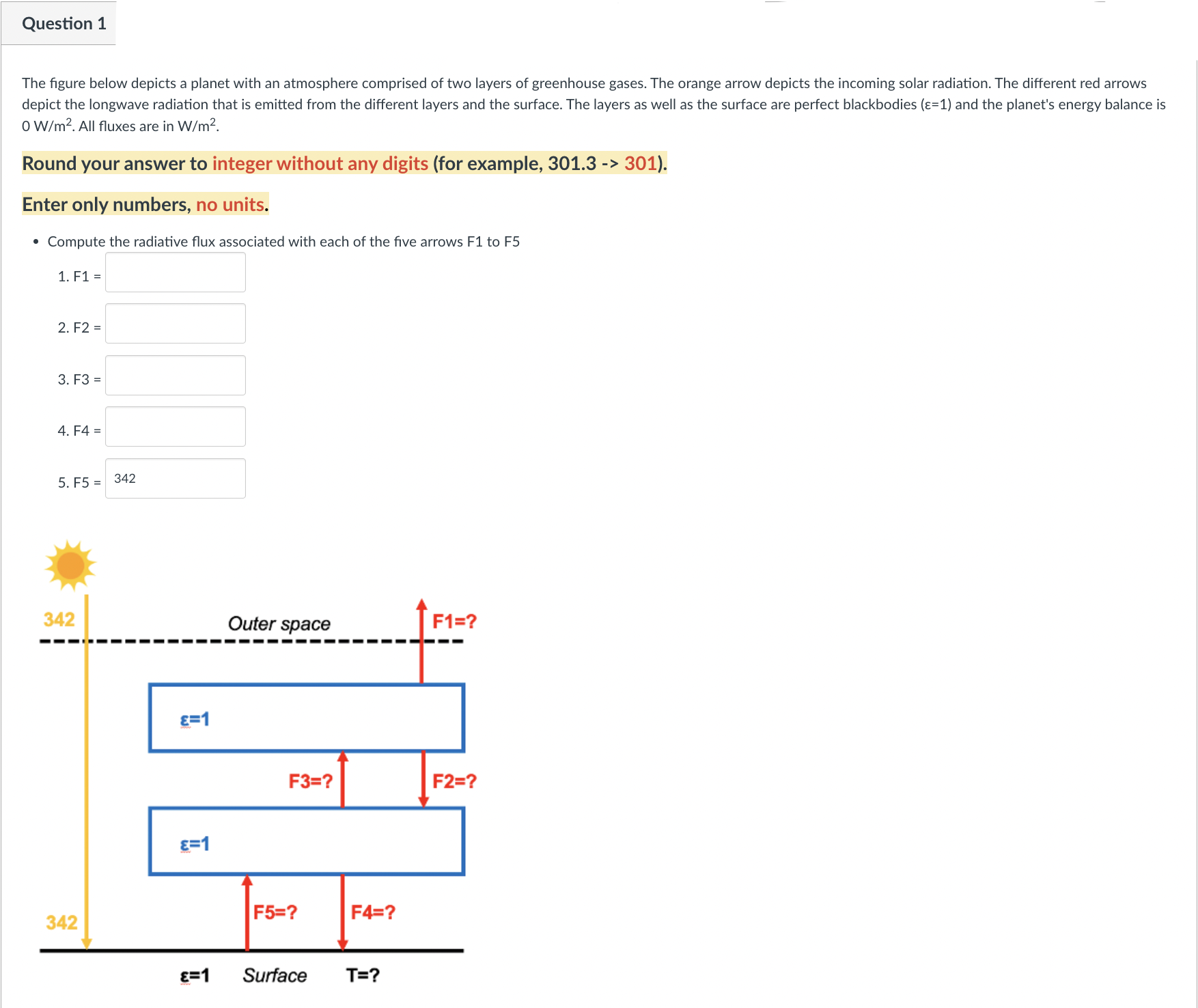Solved The figure below depicts a planet with an atmosphere | Chegg.com