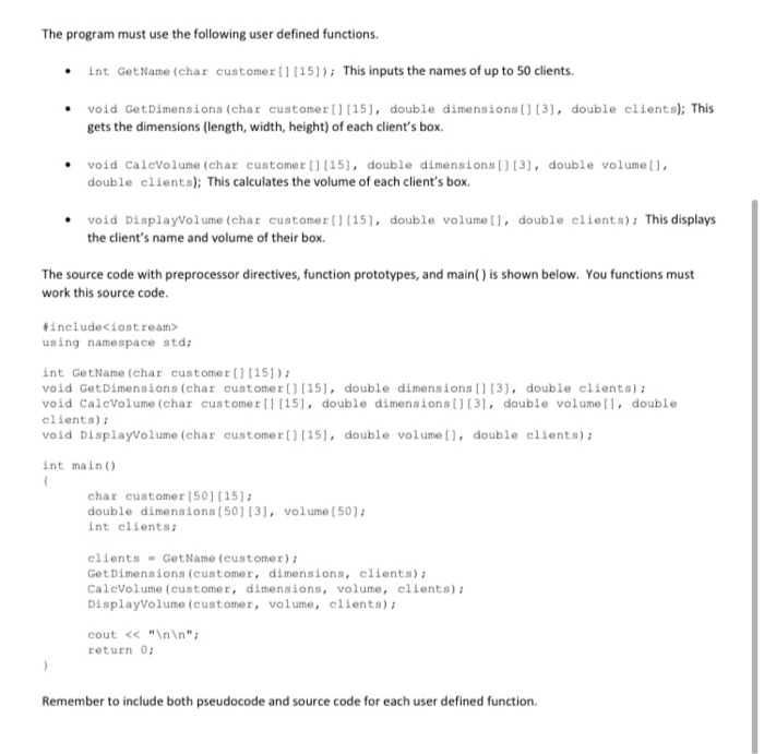 Solved In this problem, clients will have boxes of various | Chegg.com