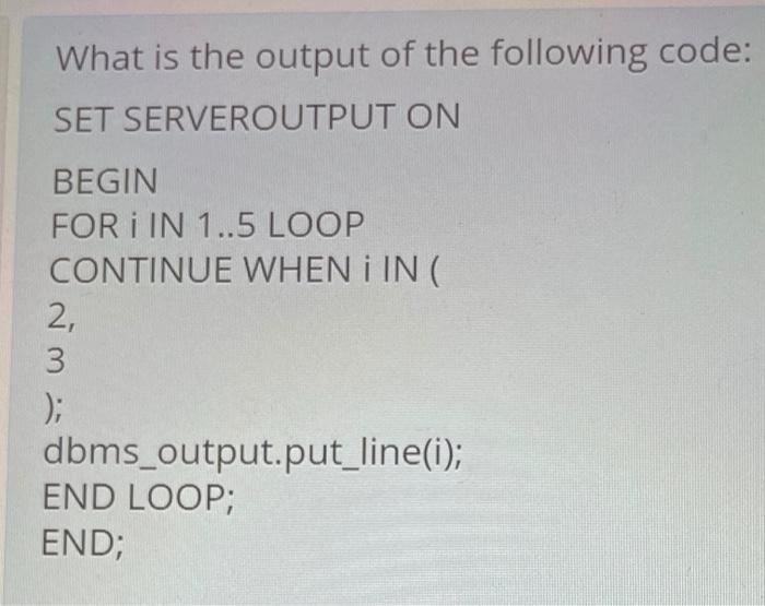 Solved What is the output of the following code: SET | Chegg.com