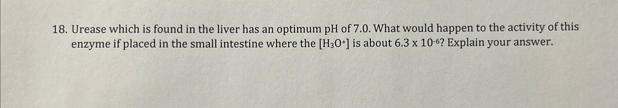 Solved Urease which is found in the liver has an optimum pH | Chegg.com