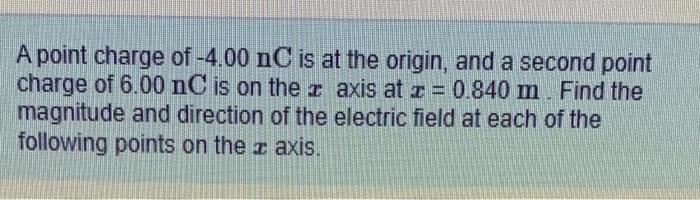 Solved A point charge of −4.00nC is at the origin, and a | Chegg.com