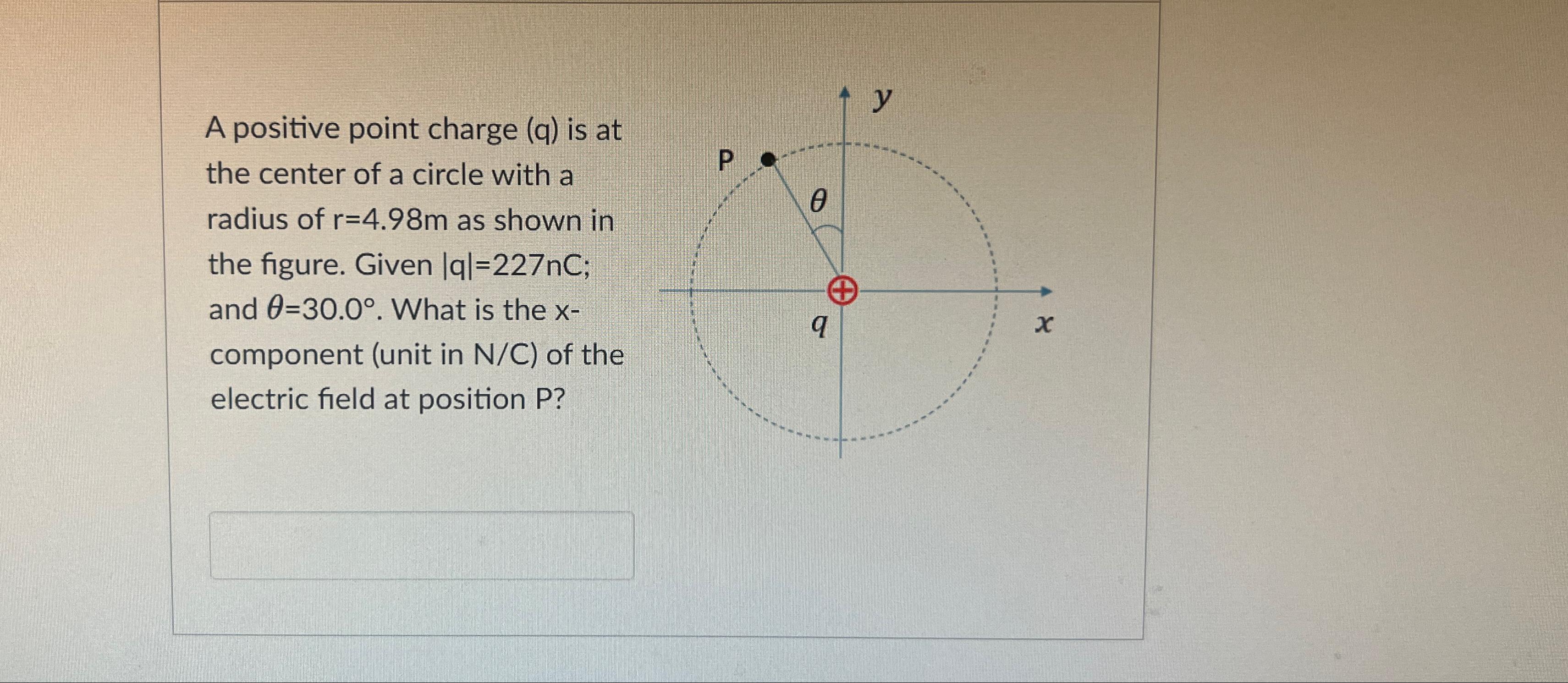 Solved A positive point charge (q) ﻿is at the center of a | Chegg.com