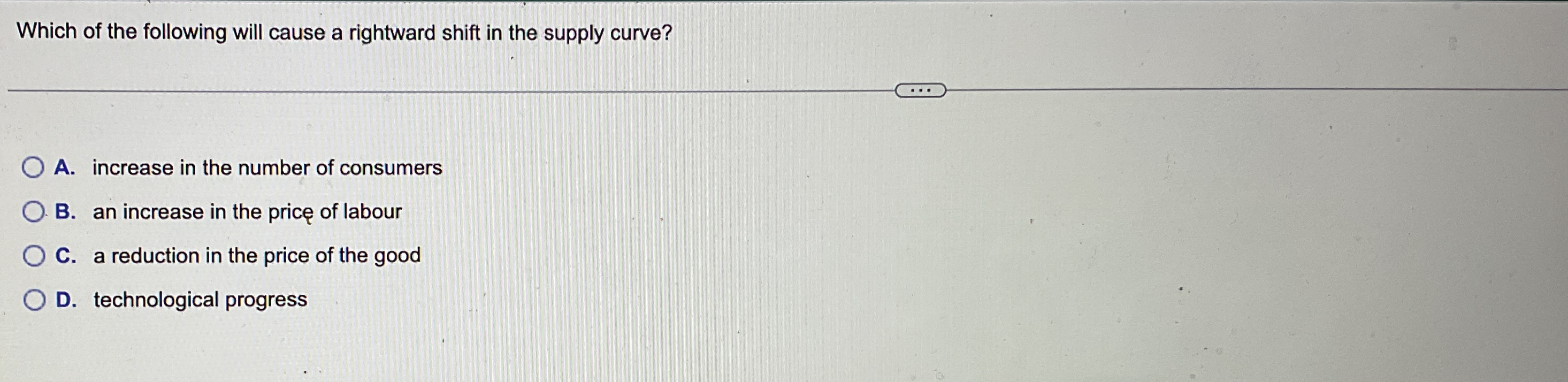 Solved Which of the following will cause a rightward shift | Chegg.com