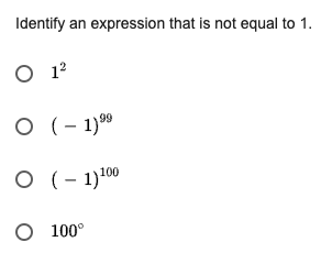 Solved Identify an expression that is not equal to | Chegg.com