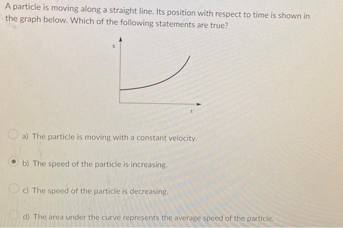 Solved A particle is moving along a straight line. Its | Chegg.com