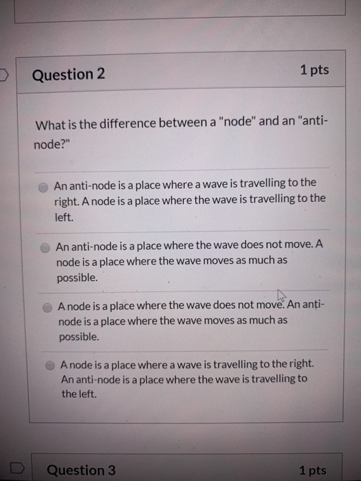 Solved Question 2 1 pts What is the difference between a | Chegg.com