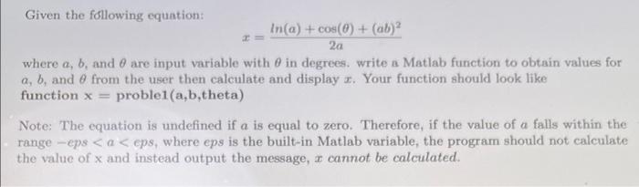 Solved ANSWER using MATLAB scripts and show work. please and | Chegg.com