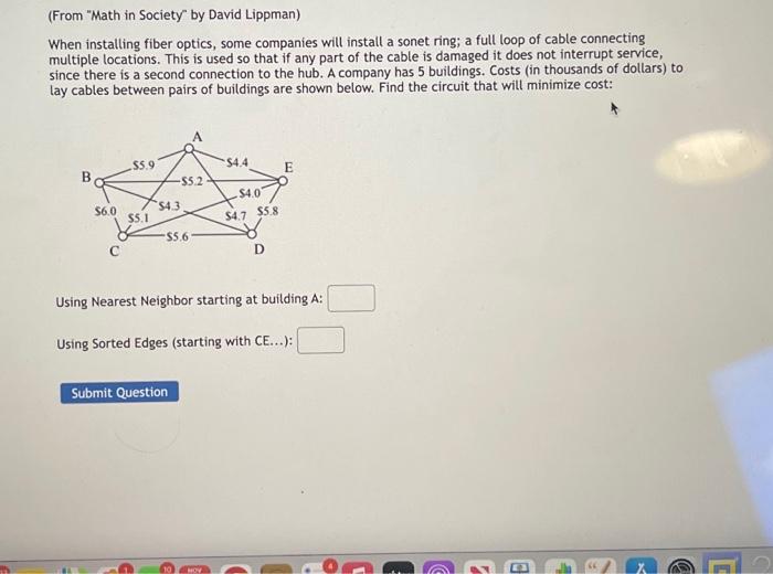 Solved (From "Math in Society" by David Lippman) When | Chegg.com