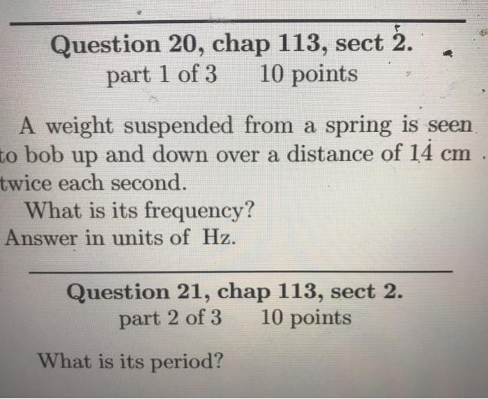 Solved Question 20, chap 113, sect 2. part 1 of 3 10 points | Chegg.com