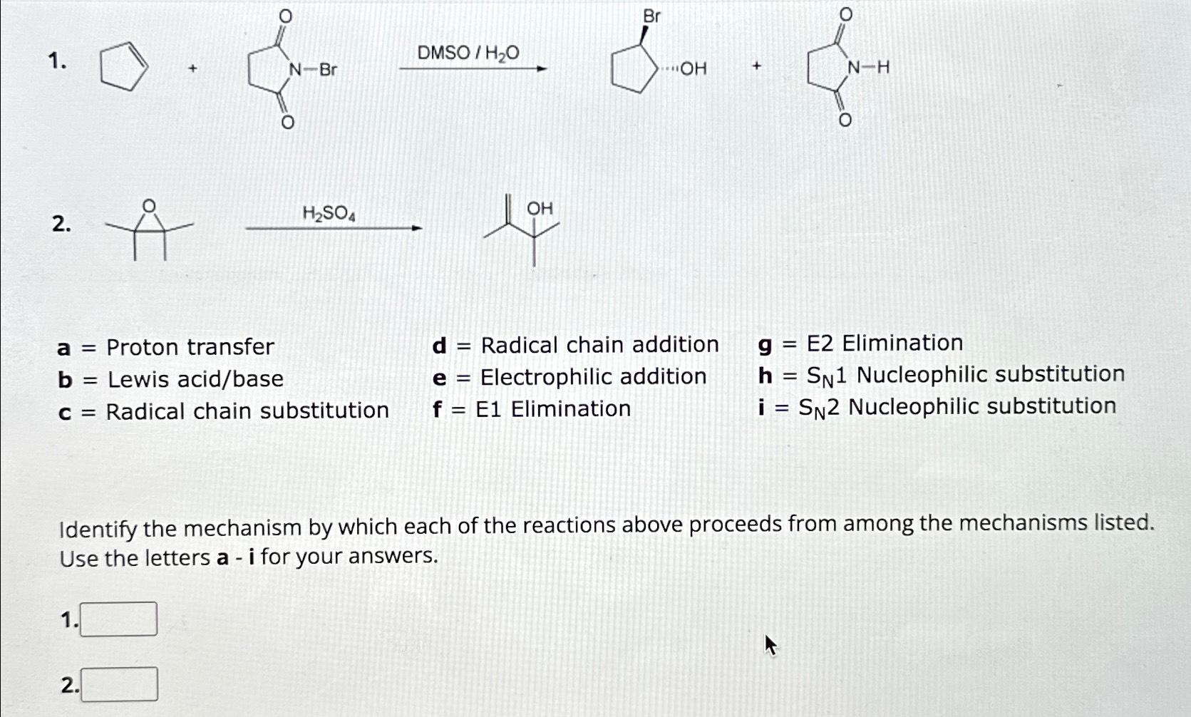 Solved a= ﻿Proton transferb = ﻿Lewis acid/basec = ﻿Radical | Chegg.com