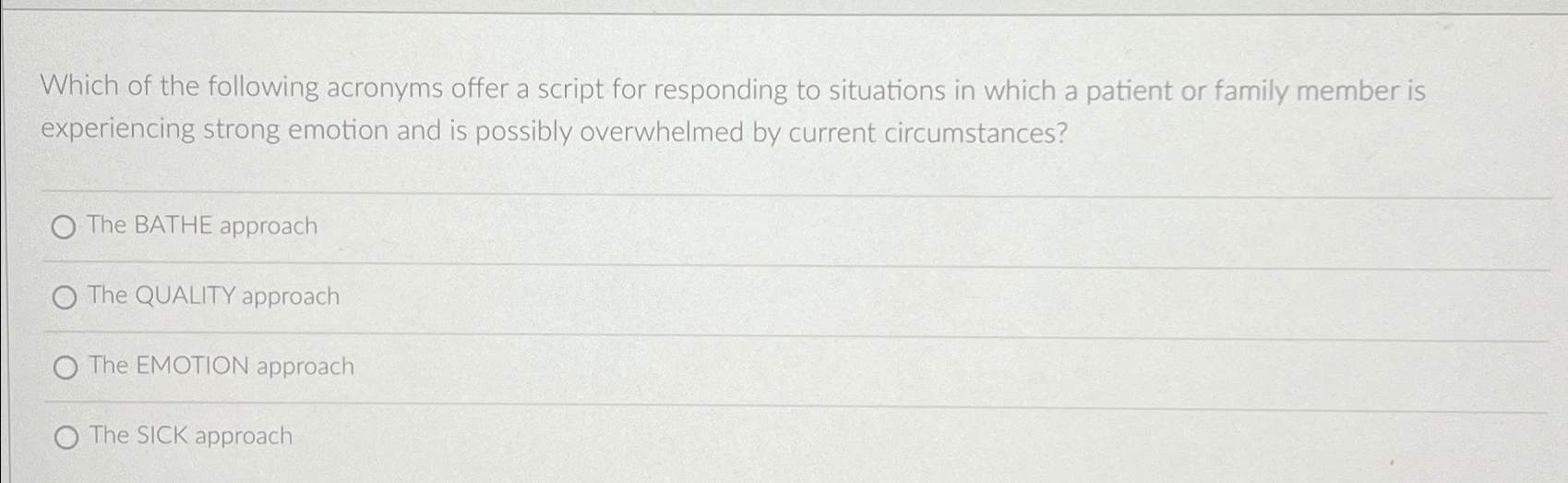 Solved Which of the following acronyms offer a script for | Chegg.com