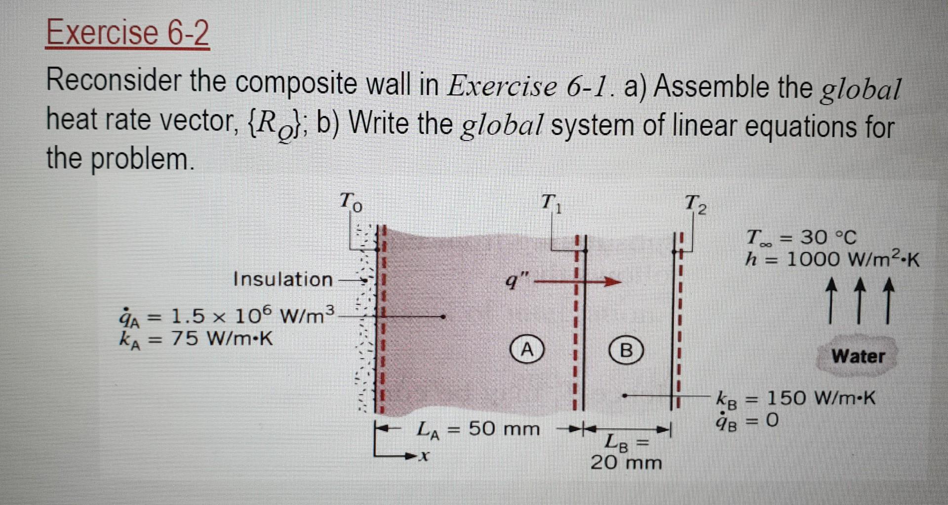 Solved Exercise 6-2 Reconsider the composite wall in | Chegg.com Solved Exercise 6-2 Reconsider the composite wall in | Chegg.com