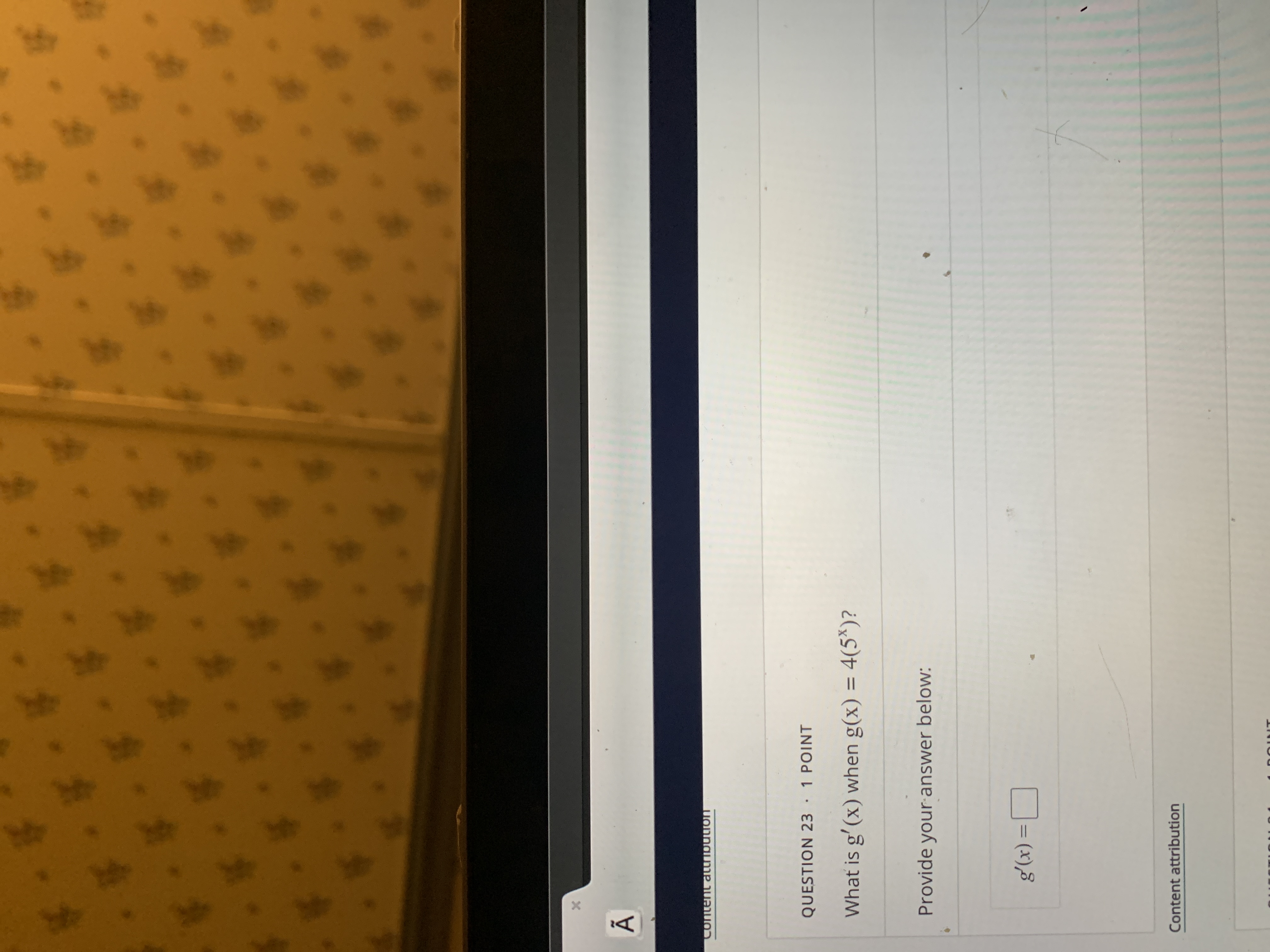 Solved QUESTION 23 * 1 ﻿POINTWhat is g'(x) ﻿when | Chegg.com