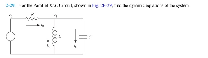 Solved 2-29. For the Parallel RLC Circuit, shown in Fig. | Chegg.com