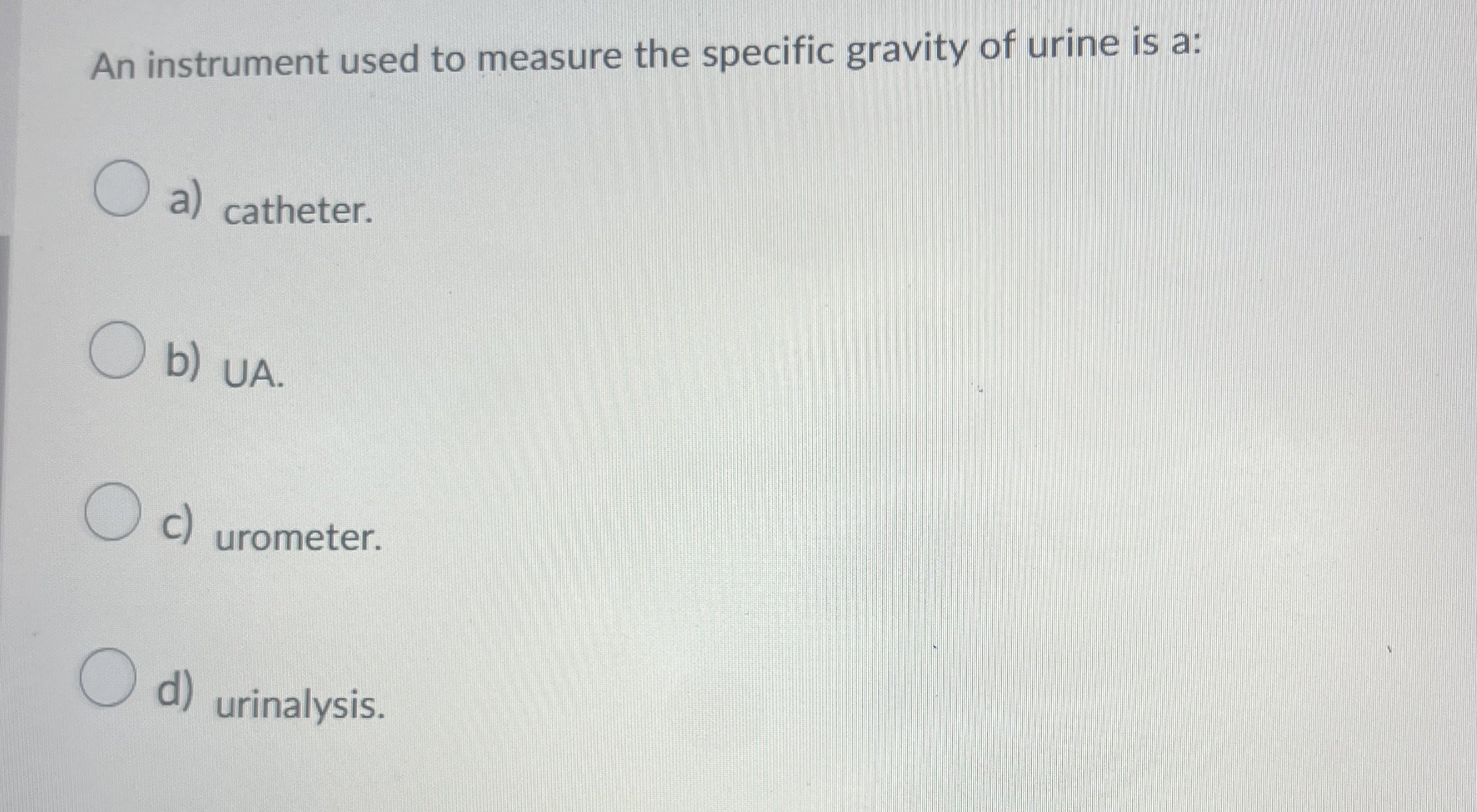 Solved An instrument used to measure the specific gravity of | Chegg.com