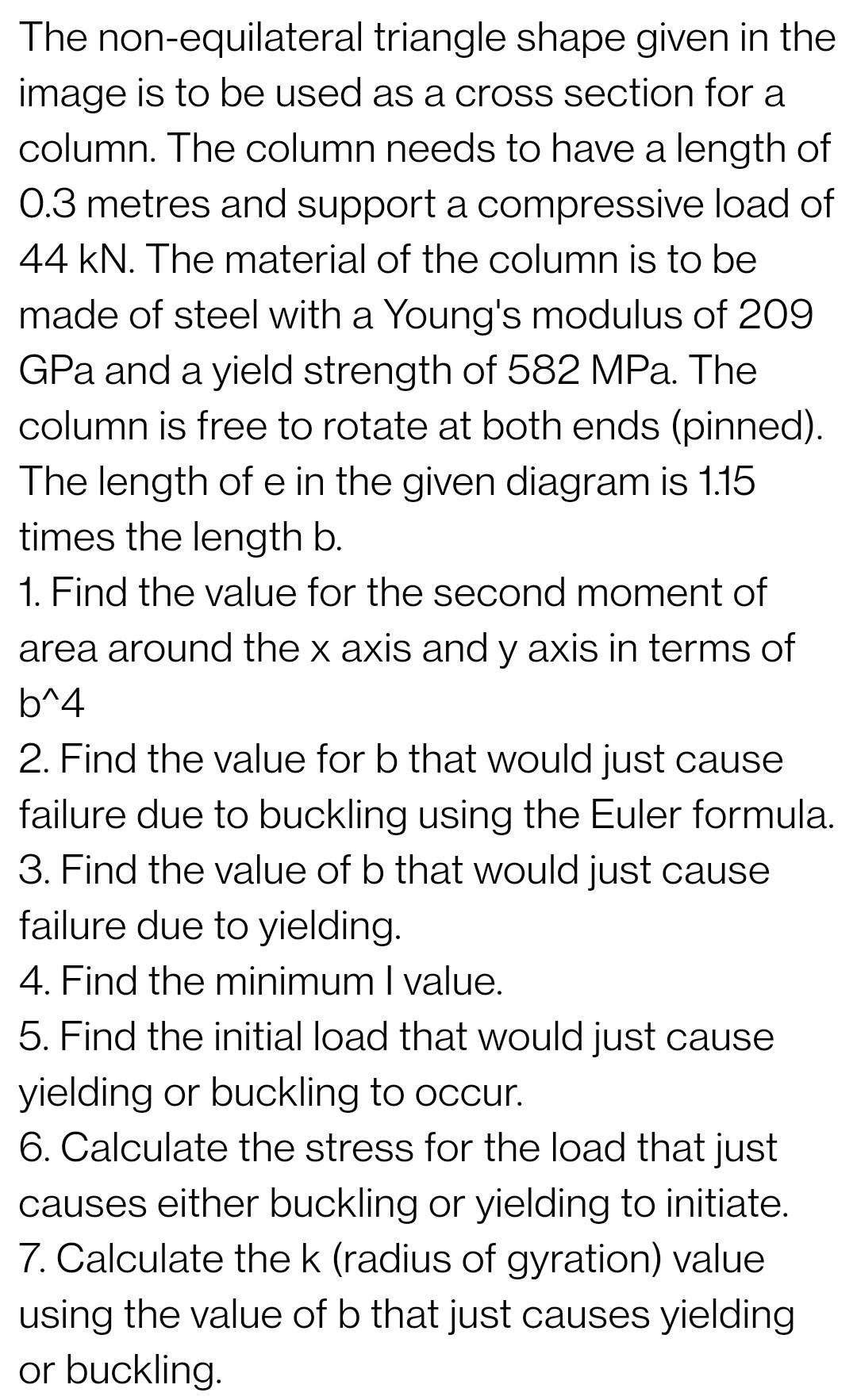 Solved The non-equilateral triangle shape given in the image | Chegg.com