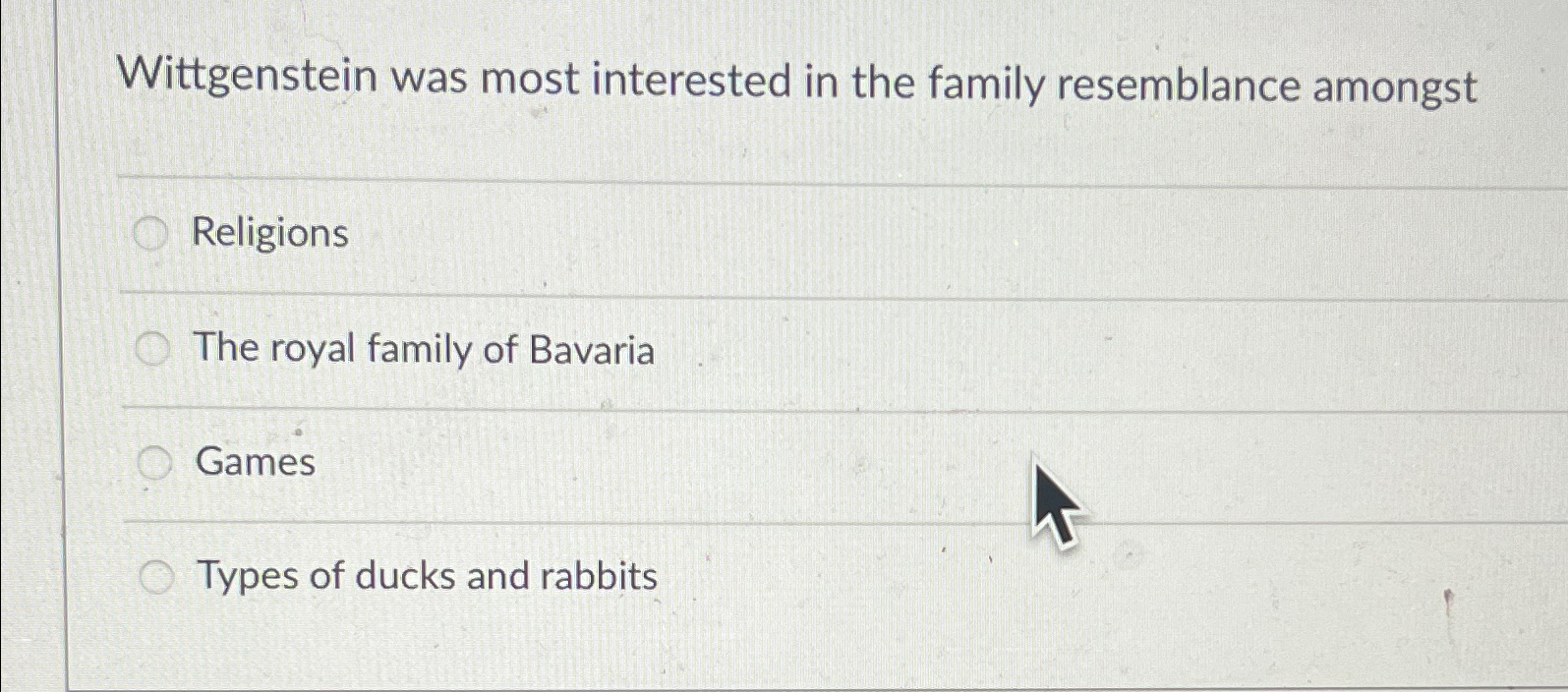 Solved Wittgenstein was most interested in the family | Chegg.com
