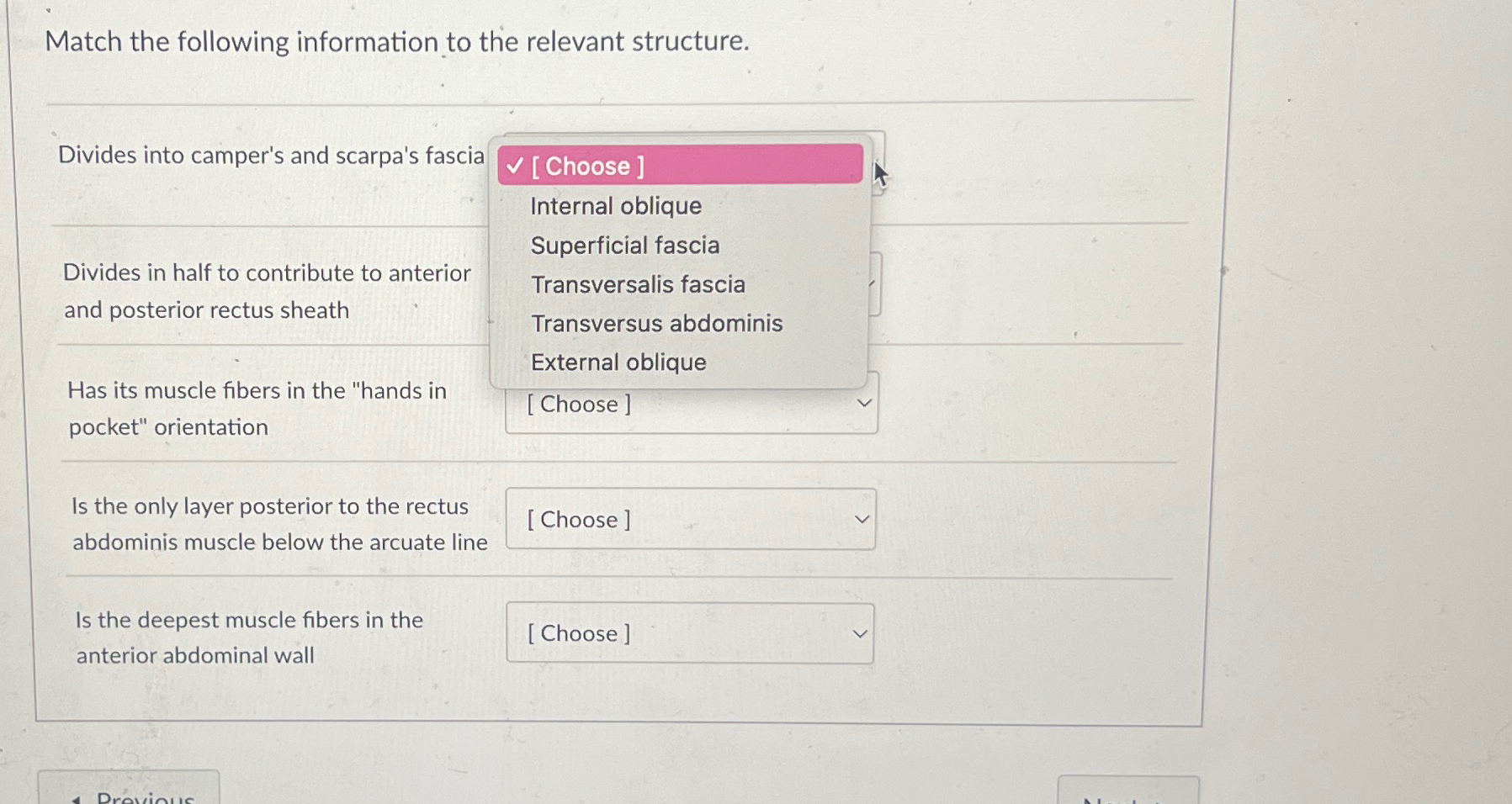 Solved Match the following information to the relevant | Chegg.com