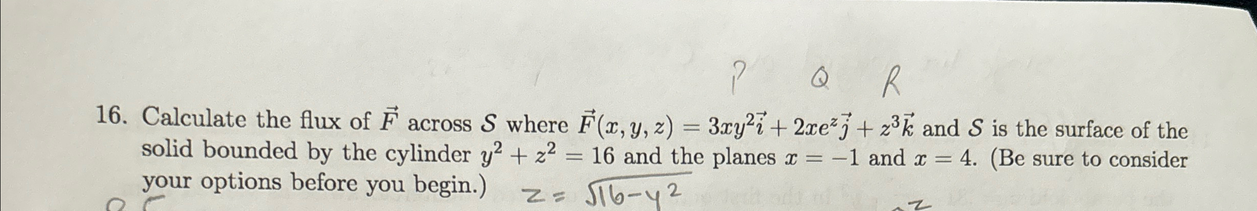 Solved Calculate the flux of vec(F) ﻿across S ﻿where | Chegg.com