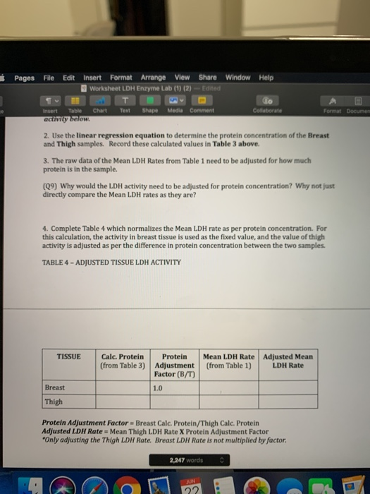 Pages File Edit Insert Format Arrange View Share | Chegg.com