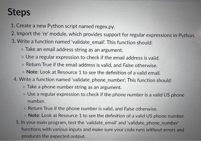 Solved 1 Create A New Python Script Named Regexpy 2 2854