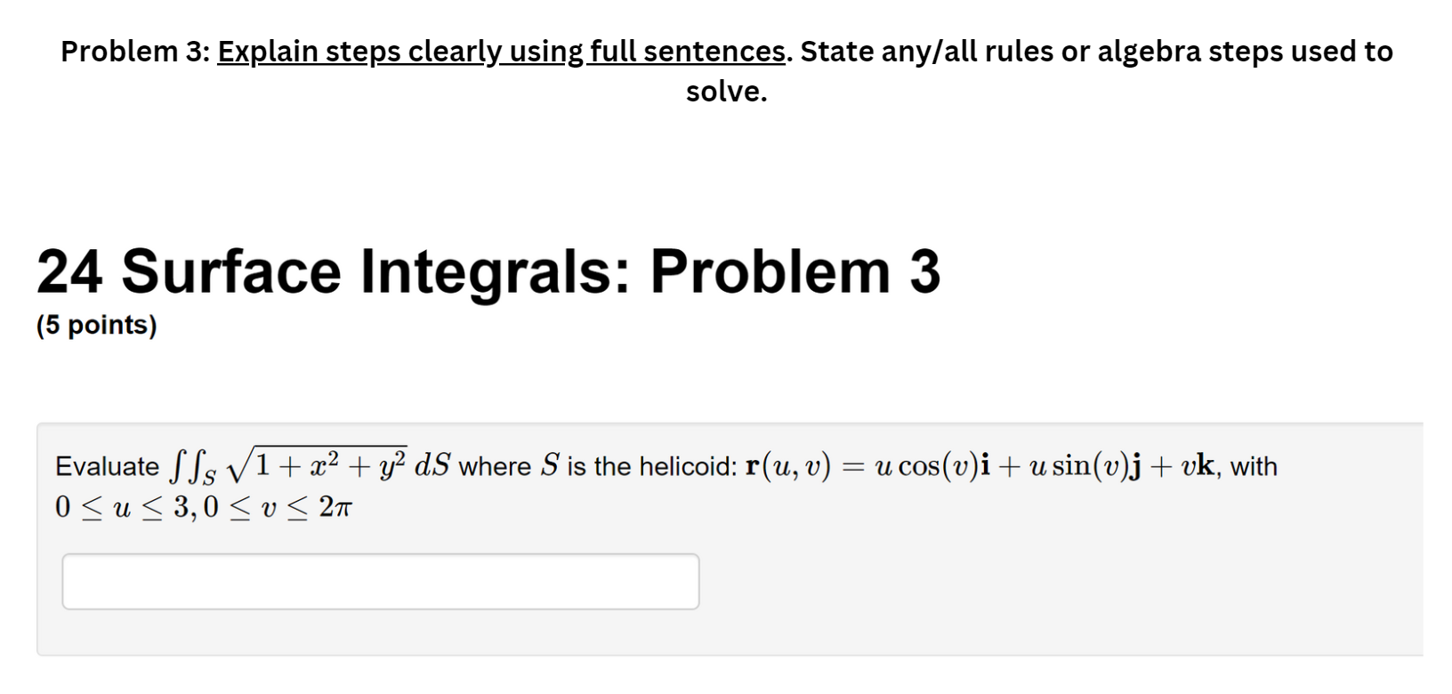 Solved Problem 3: Explain steps clearly using full | Chegg.com